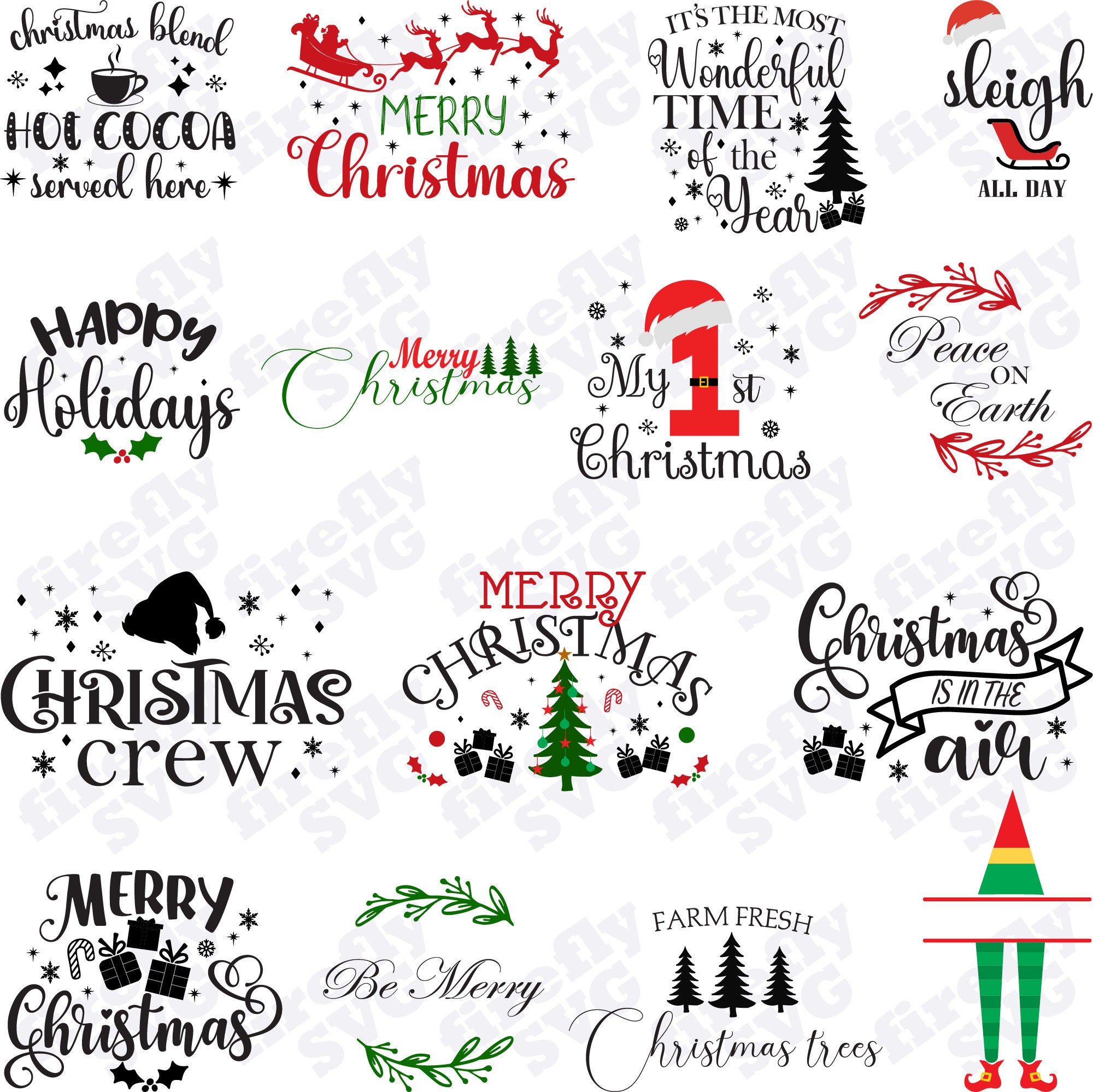 Christmas SVG Bundle Merry Christmas Svg Christmas Svg - Etsy