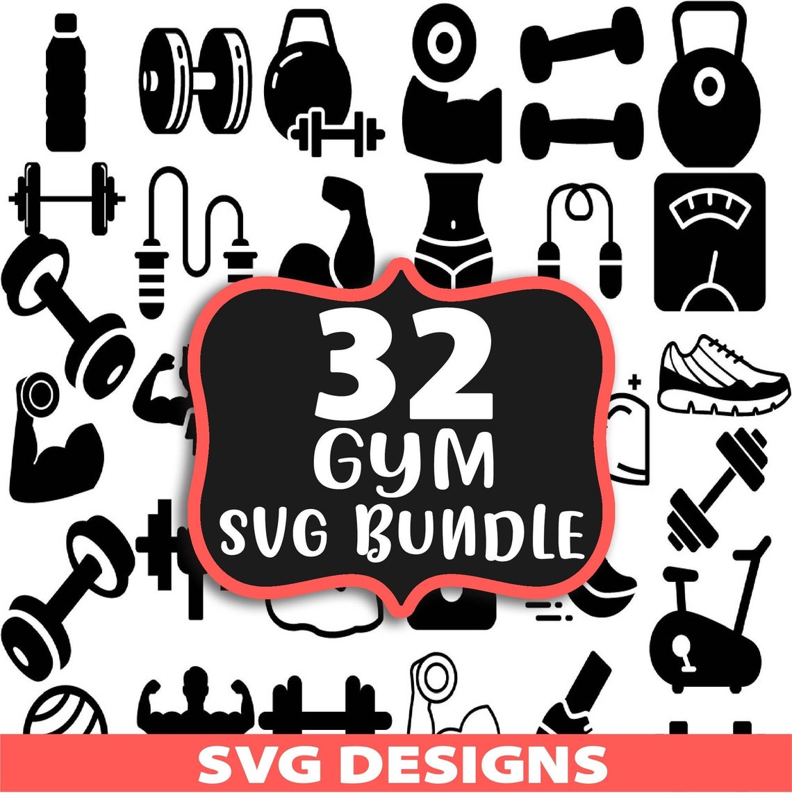 Gym SVG Bundle Gym Svg Workout Svg Fitness Svg Exercise | Etsy