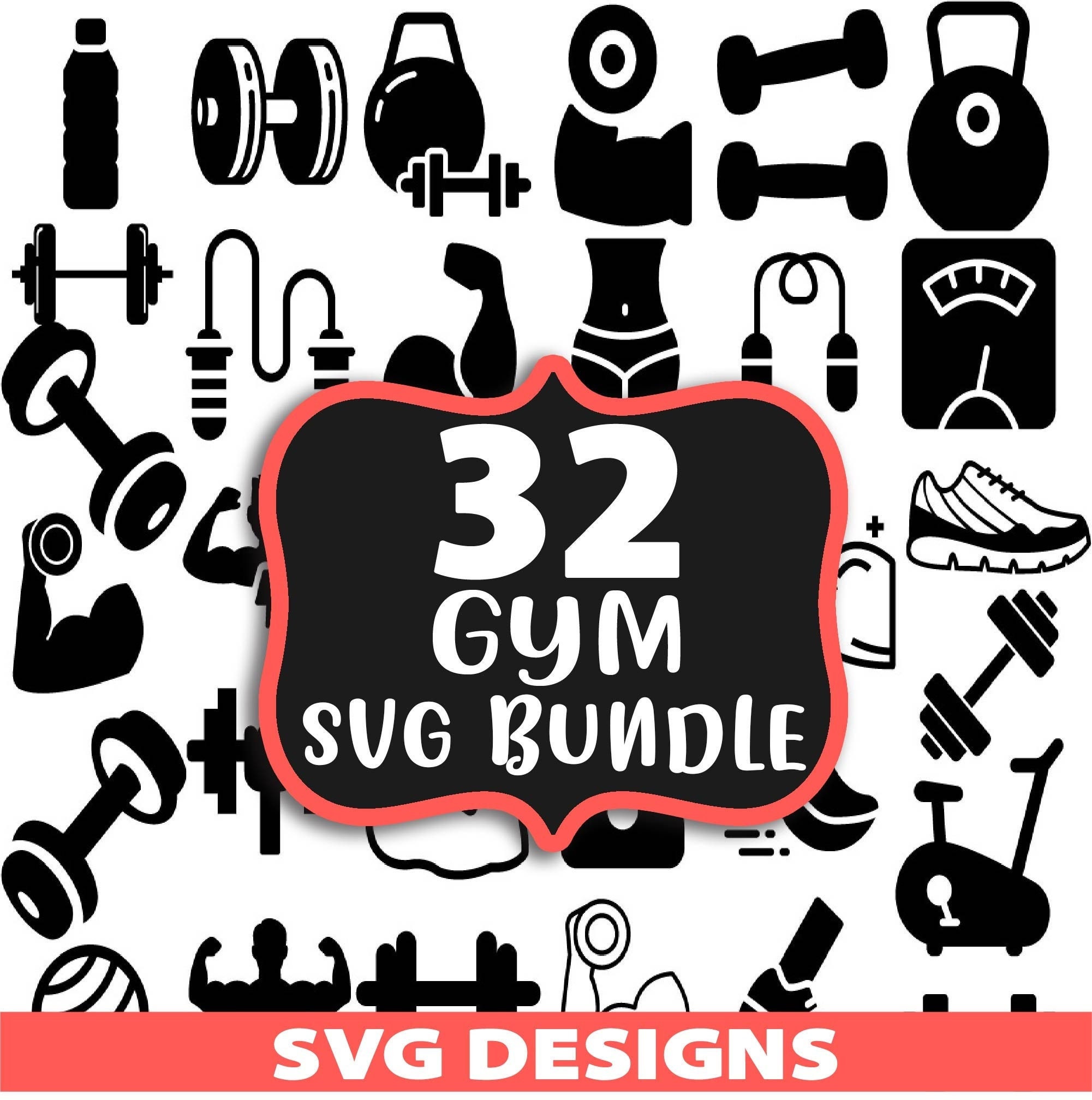 Gym SVG Bundle Gym Svg Workout Svg Fitness Svg Exercise | Etsy