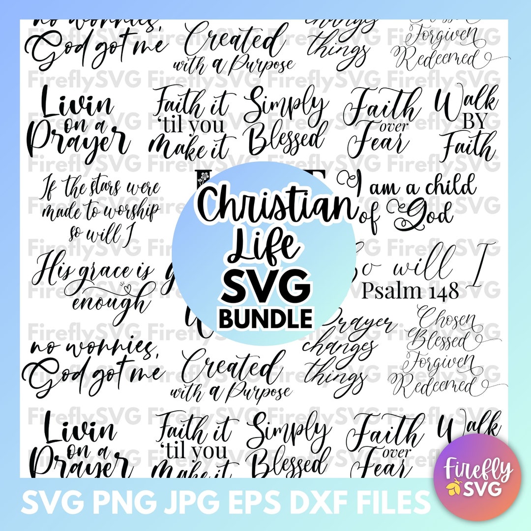 20 Christian SVG Bundle Bible Verse Svg Bible Svg Christian Svg Faith ...