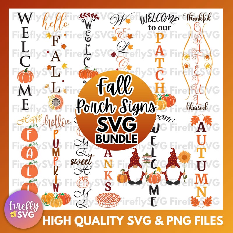 Fall Porch Signs Svg - Etsy