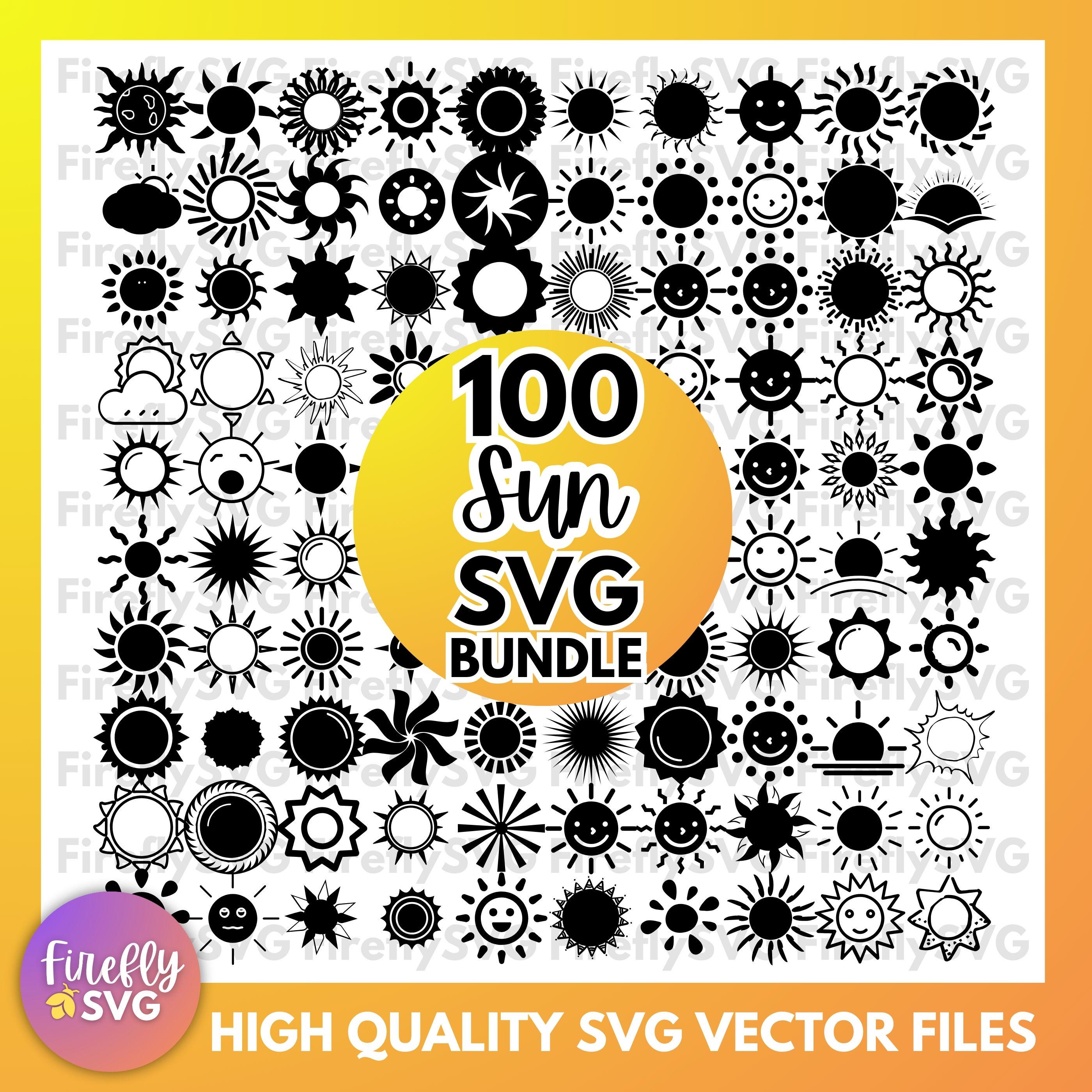 Sun SVG Bundle, Sun Clipart, Summer Svg, Sunshine Svg, Sun Svg, Svg ...