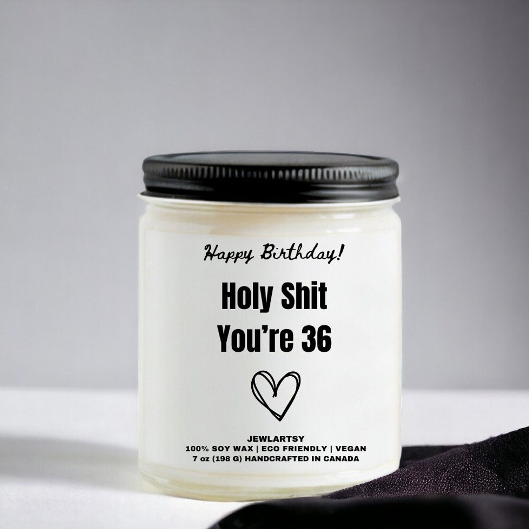 Funny 36th Birthday Candle Gift Happy 36th Birthday Gift for Her Him ...