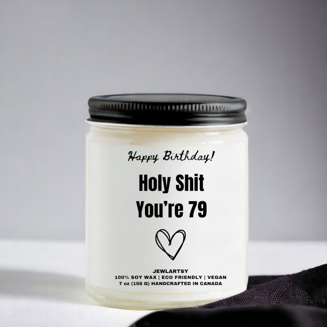 Funny 79th Birthday Candle Gift Happy 79th Birthday Gift for Her Him ...