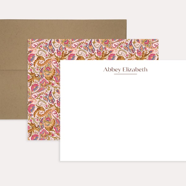 Paisley Note Cards - Etsy