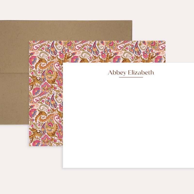 Paisley Note Cards - Etsy