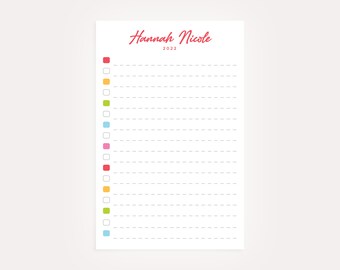 Check Box Notepad - Etsy