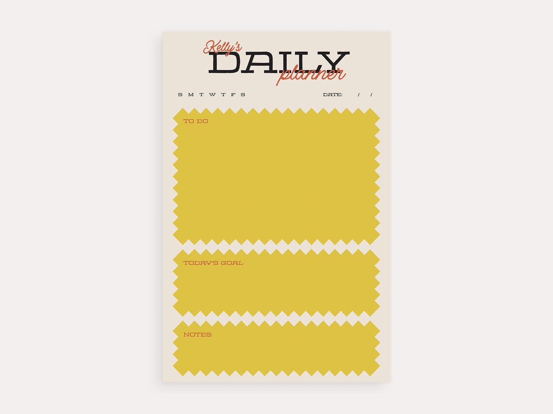 Personalize Daily Notepad Custom Notepads Personalized Stationery ...