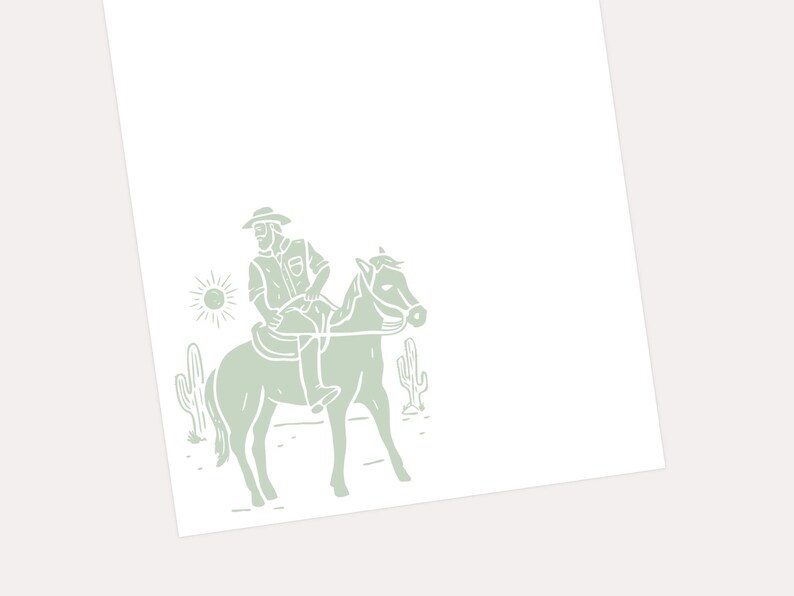Personalized Cowboy Notepad | Custom Notepads | Personalized Stationery ...