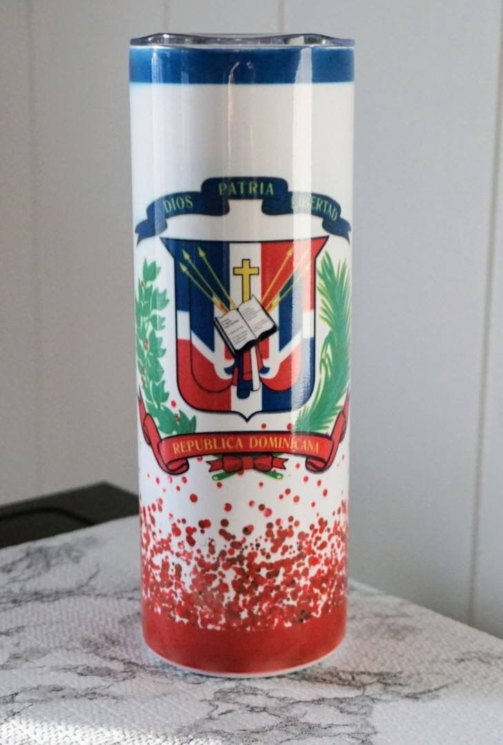 Dominican Republic Tumbler, Custom Dominican Cup, Drink Wear, Latino ...