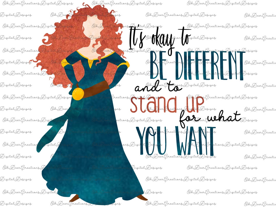 Merida Brave PNG Sublimation Design--princess Inspirational Quotes ...