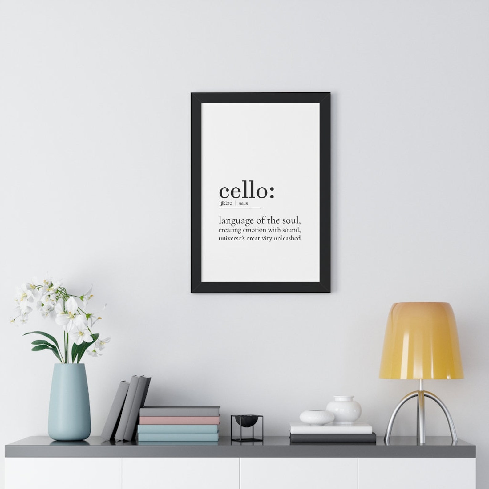 Cello Poster - Cello Wall Art Print Framed - Gift for Cellists - Etsy