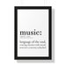 Music Poster - Music Wall Art Print Framed - Decor Gift for Musicians ...