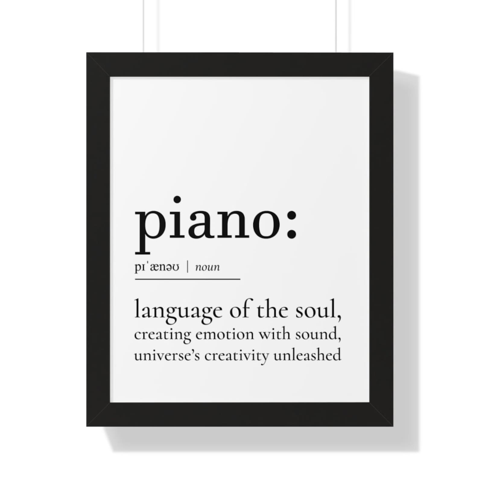 Piano Poster Piano Wall Art Print Framed Gift for Pianists - Etsy