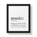 Music Poster - Music Wall Art Print Framed - Decor Gift for Musicians ...