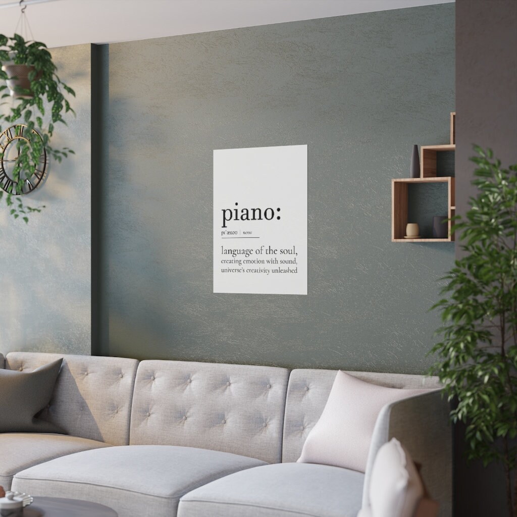 Piano Poster - Piano Wall Art - Decor Gift for Pianists and Piano ...