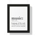 Music Poster - Music Wall Art Print Framed - Decor Gift for Musicians ...