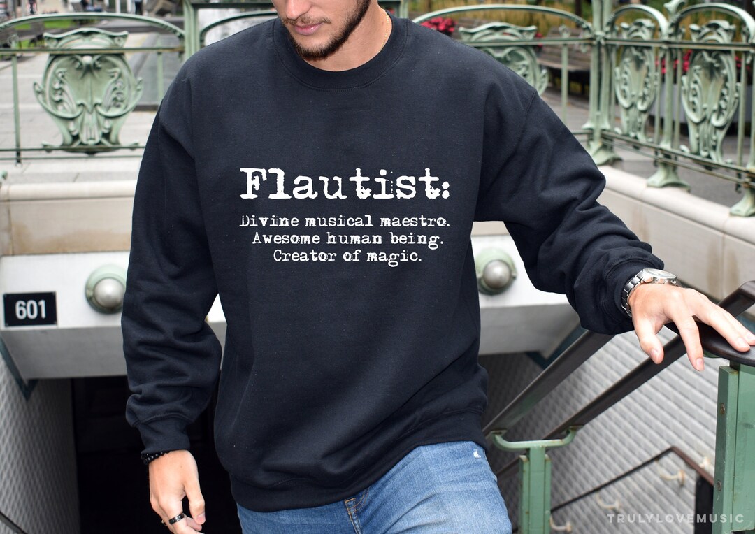 Flute Sweatshirt Sweater - Flute Gift for Him Her Men Women Flautist ...