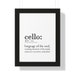Cello Poster - Cello Wall Art Print Framed - Gift for Cellists - Etsy