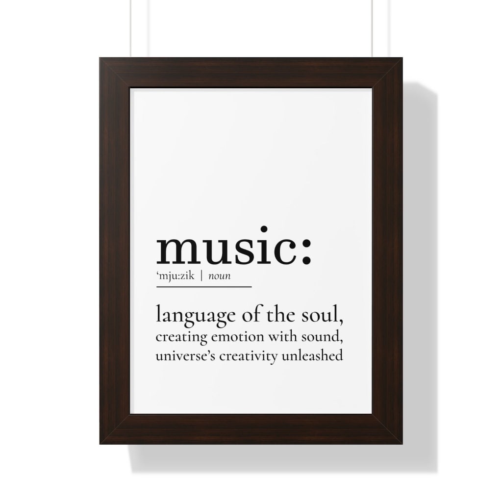 Music Poster Music Wall Art Print Framed Decor Gift for - Etsy