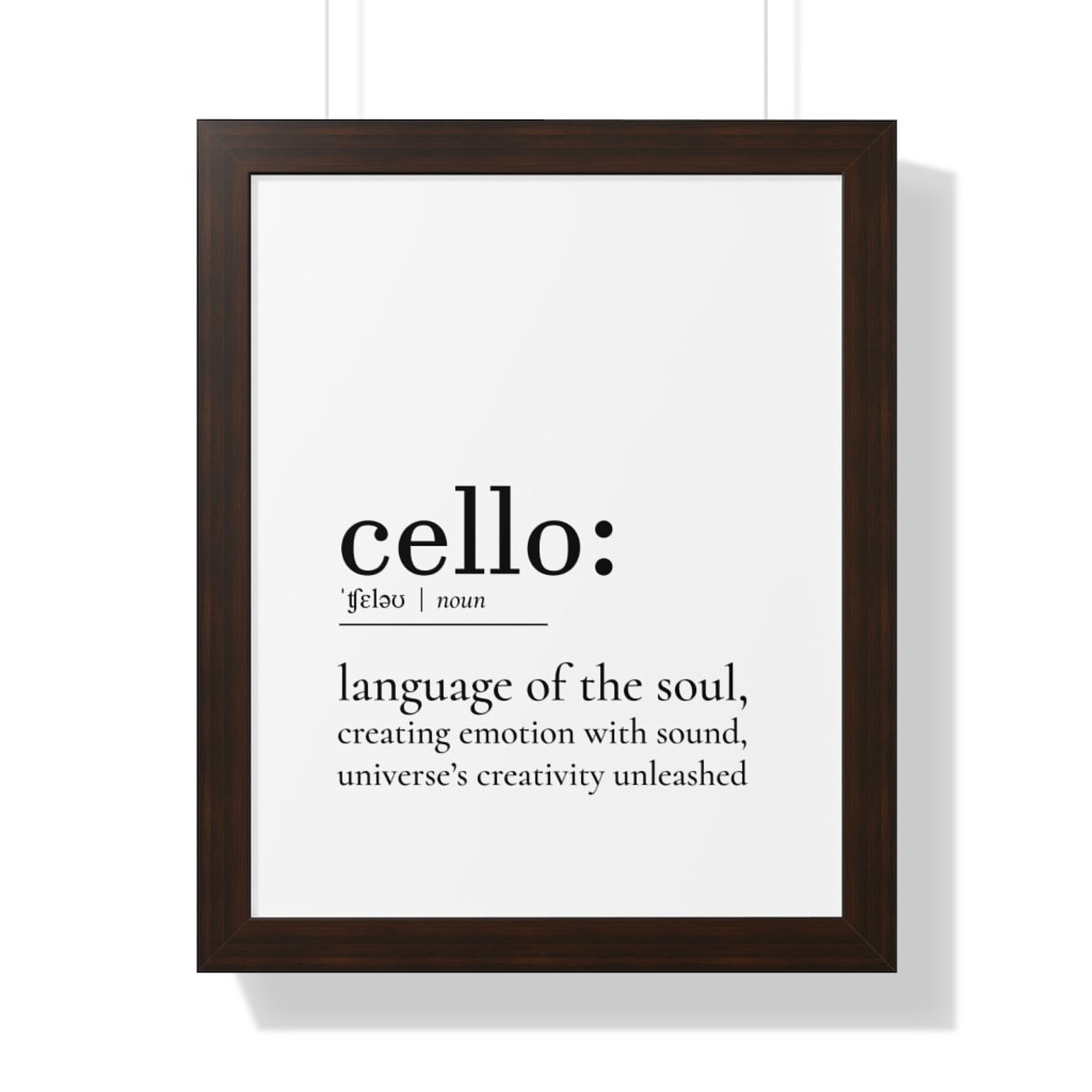 Cello Poster - Cello Wall Art Print Framed - Gift for Cellists - Etsy