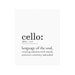 Cello Poster - Cello Wall Art - Decor Gift for Cellists and Cello ...
