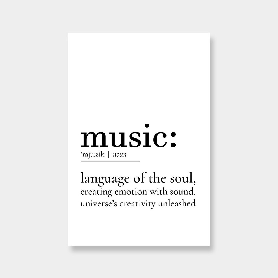 Music Poster - Music Wall Art - Gift for Musicians and Music Lovers - Etsy