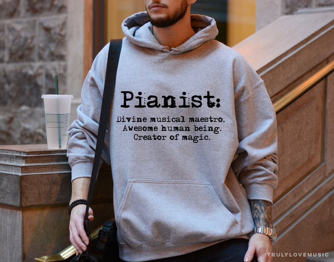Piano Sweatshirt Sweater Hoodie - Piano Gift Teacher Pianist Gift ...