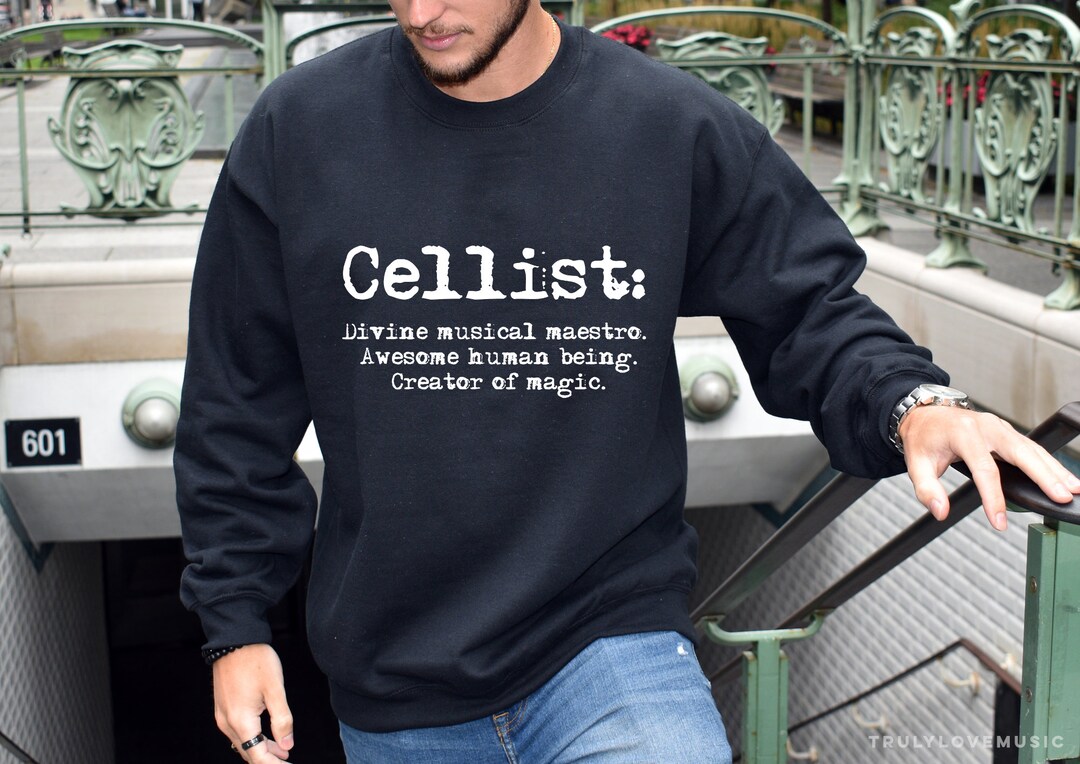 Cello Sweatshirt Sweater - Cello Gift Him Men Her Women Teacher Cellist ...