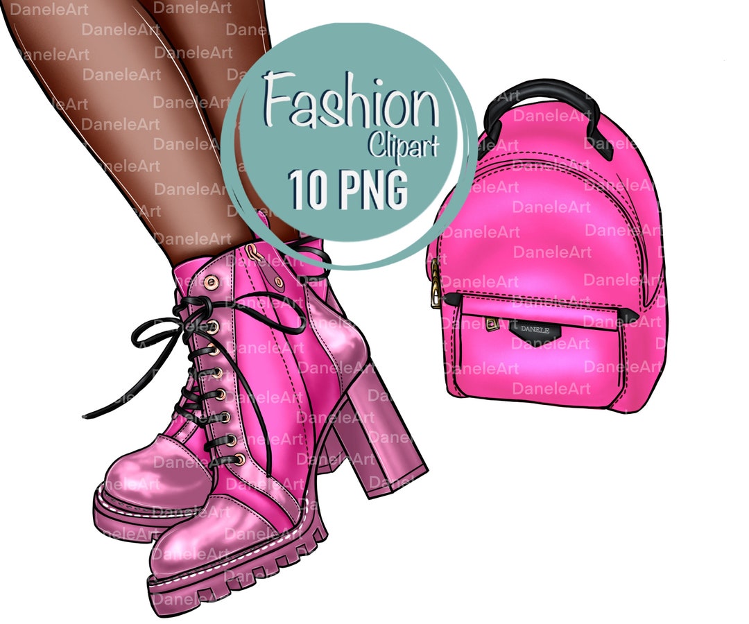 Fashion Clipart Set - Bag, Shoes, Backpack, Purse, Designer ...