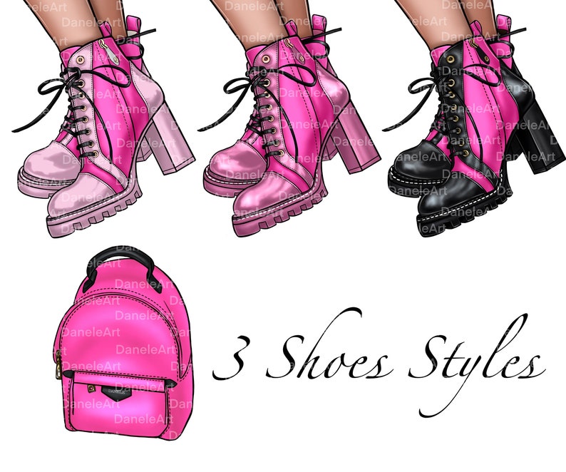 Fashion Clipart Set - Bag, Shoes, Backpack, Purse, Designer ...