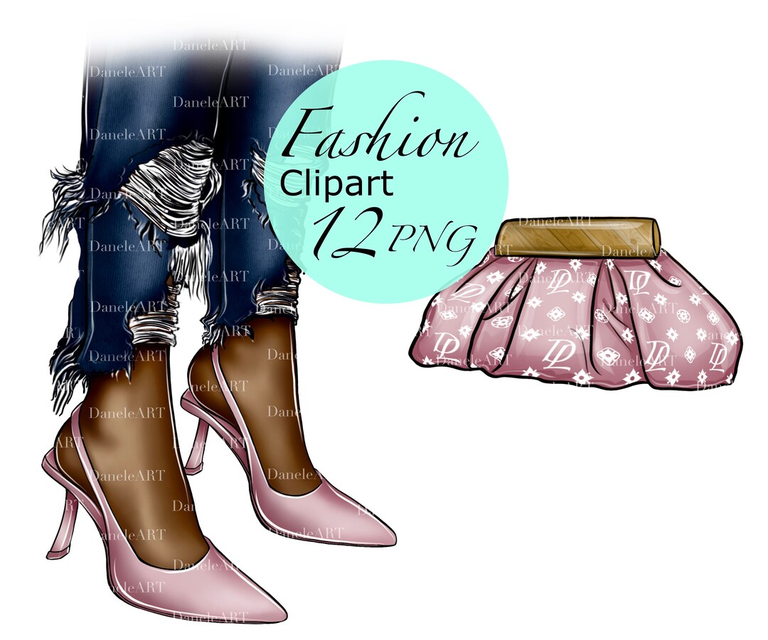 Fashion Clipart Set - Bag, Shoes, Backpack, Purse, Designer ...