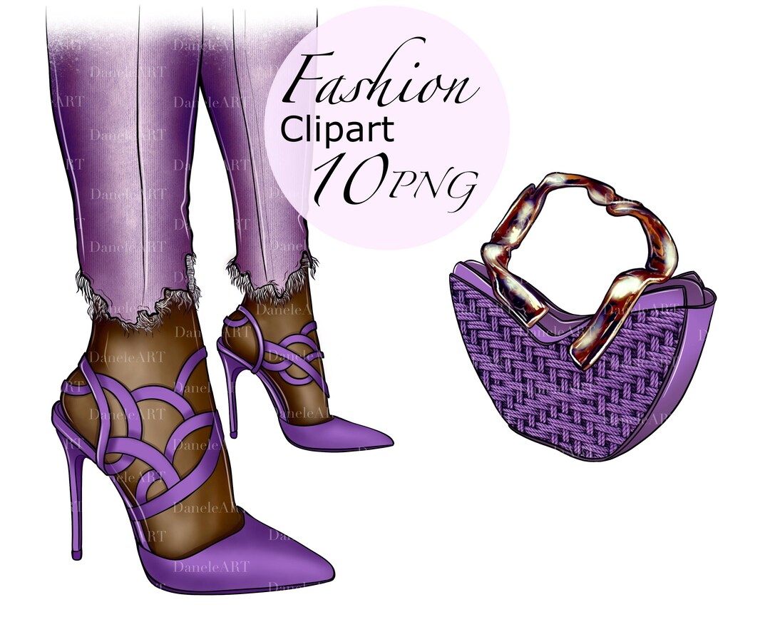 Fashion Clipart Set - Bag, Shoes, Backpack, Purse, Designer ...