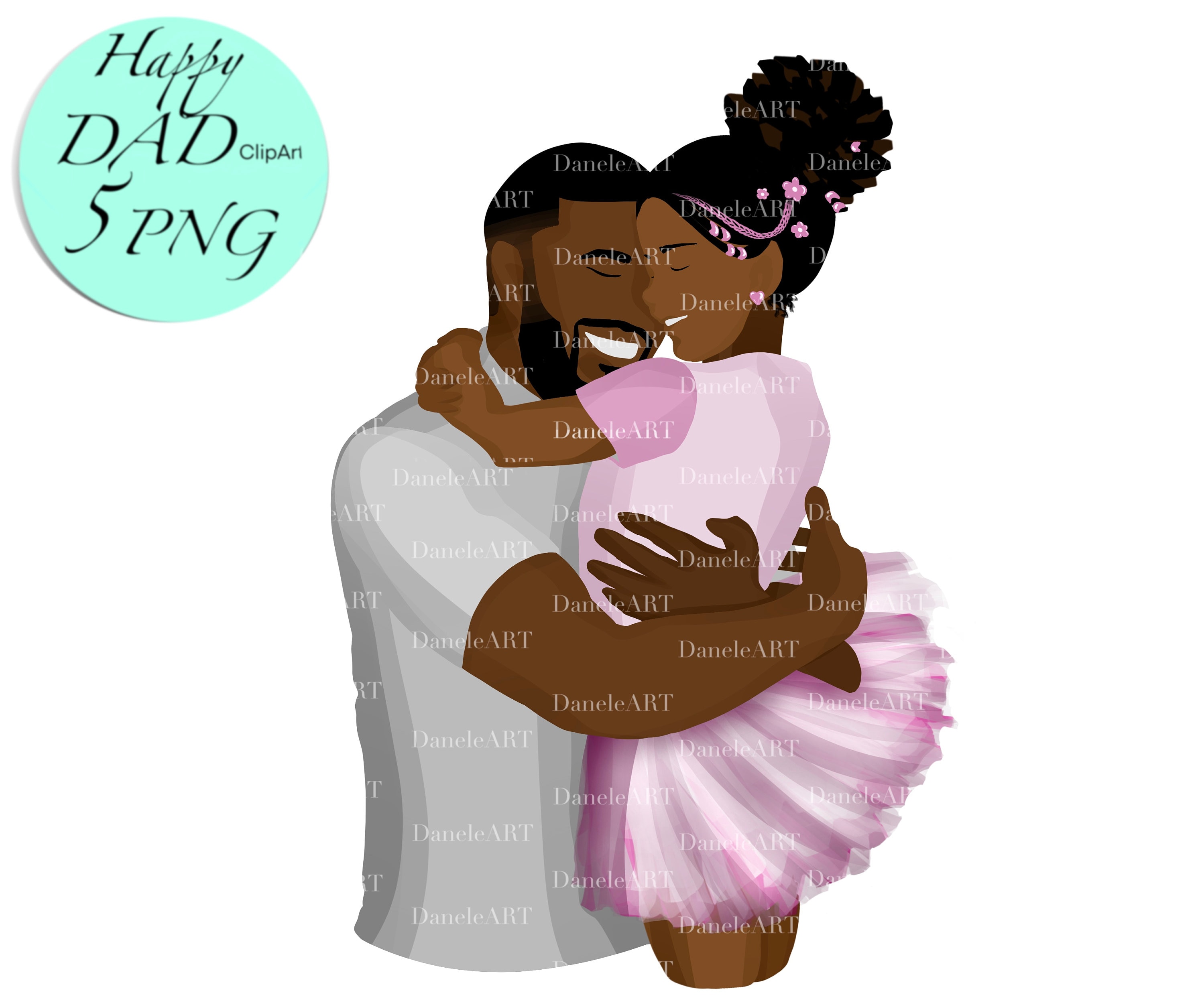 Afro Dad Clipart, Man Clipart, Afro Dad, Father Clipart, Baby Clipart ...