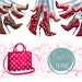 Fashion Clipart Set - Bag, Shoes, Backpack, Purse, Designer ...