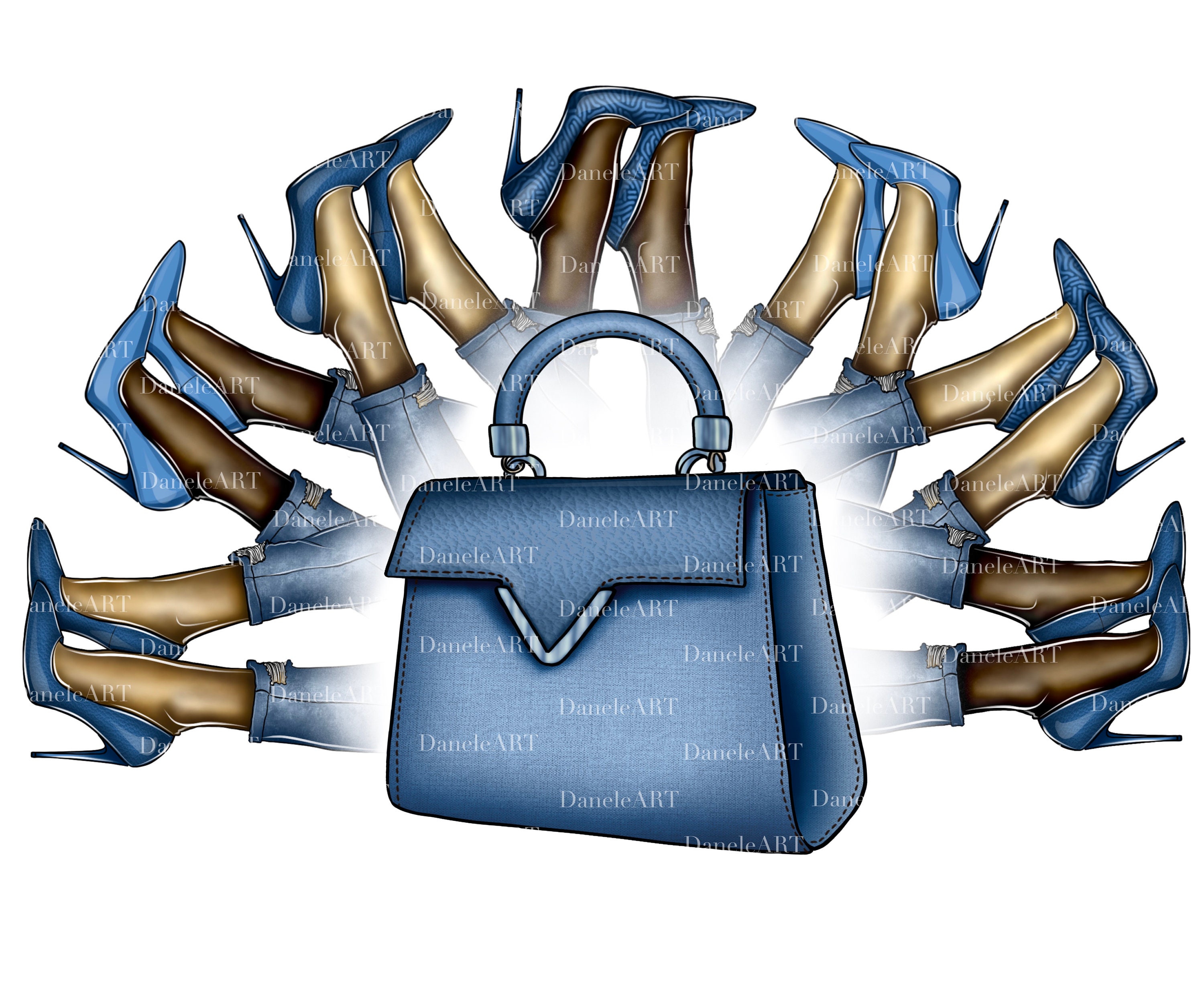 Fashion Clipart Set - Bag, Shoes, Backpack, Purse, Designer ...