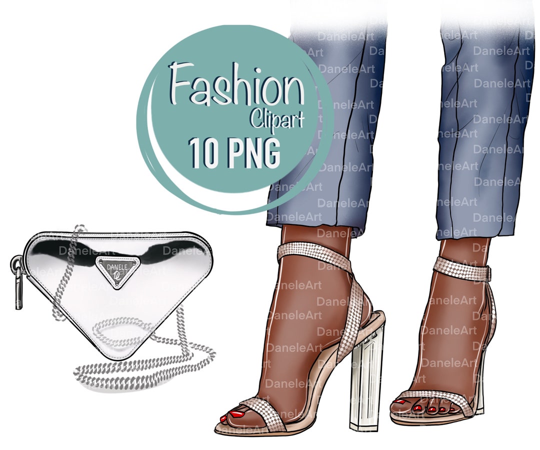 Fashion Clipart Set - Bag, Shoes, Backpack, Purse, Designer ...