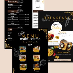 Restaurant Menu Template/foods/drinks/main Course Menu/breakfast/asian ...