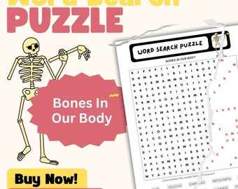 Printable Human Bones Word Search Puzzle | Bones in Our Body ...