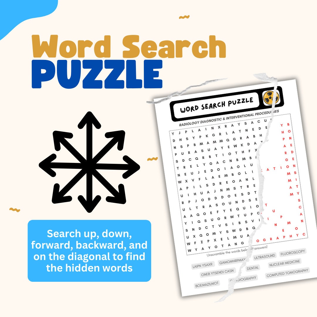 Printable Radiology Diagnostic & Interventional Procedures Word Search ...