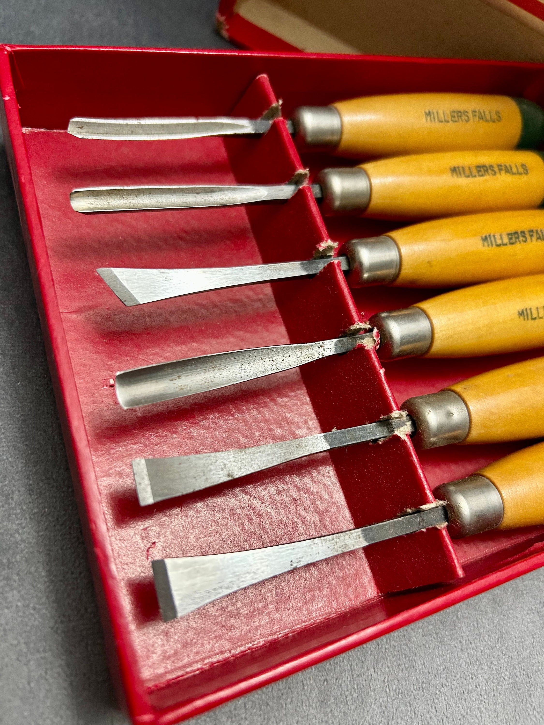 MADE in USA. Vintage MILLERS Falls Carving Tool Set No: 106. 6 ...