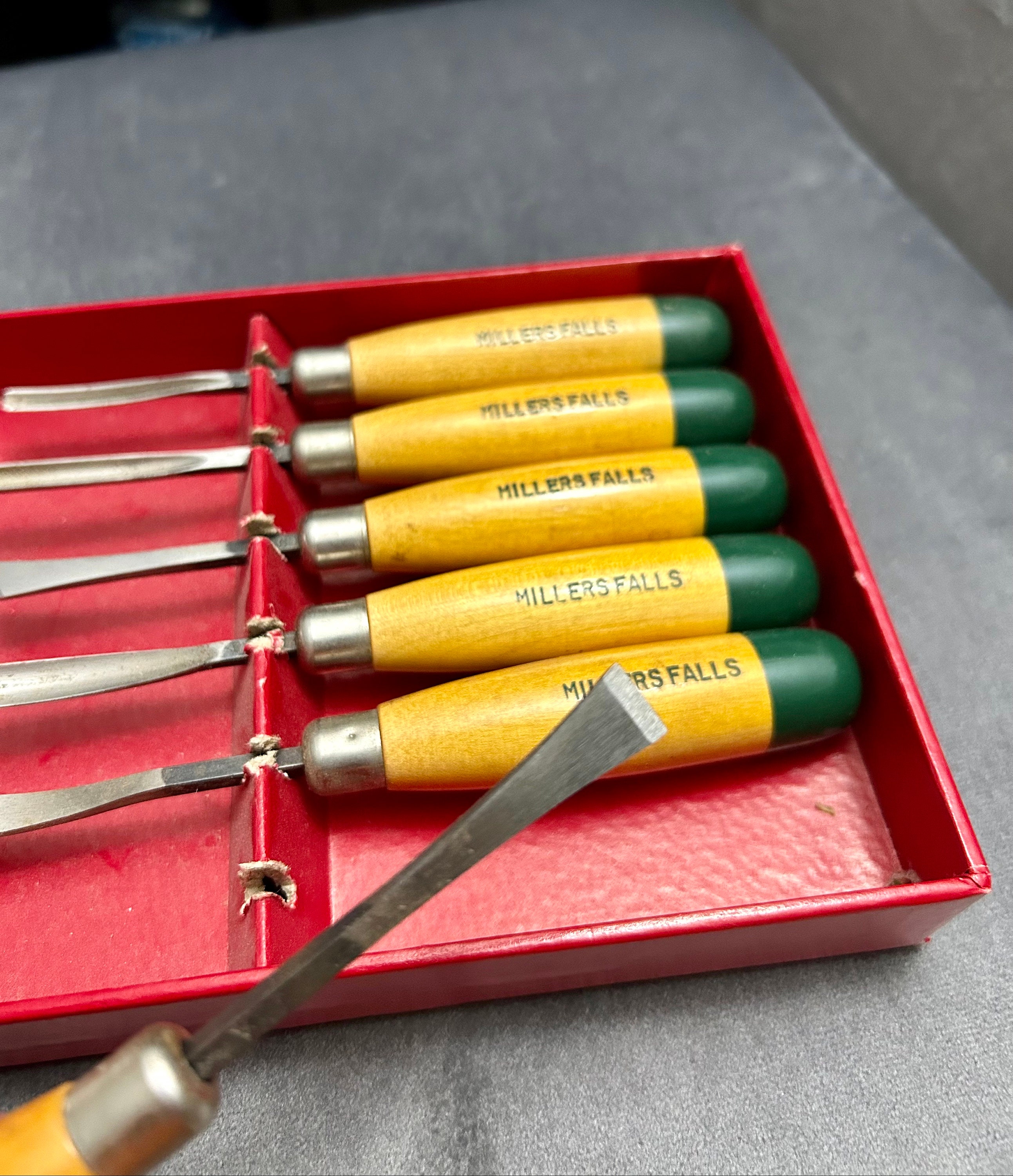 MADE in USA. Vintage MILLERS Falls Carving Tool Set No: 106. 6 ...