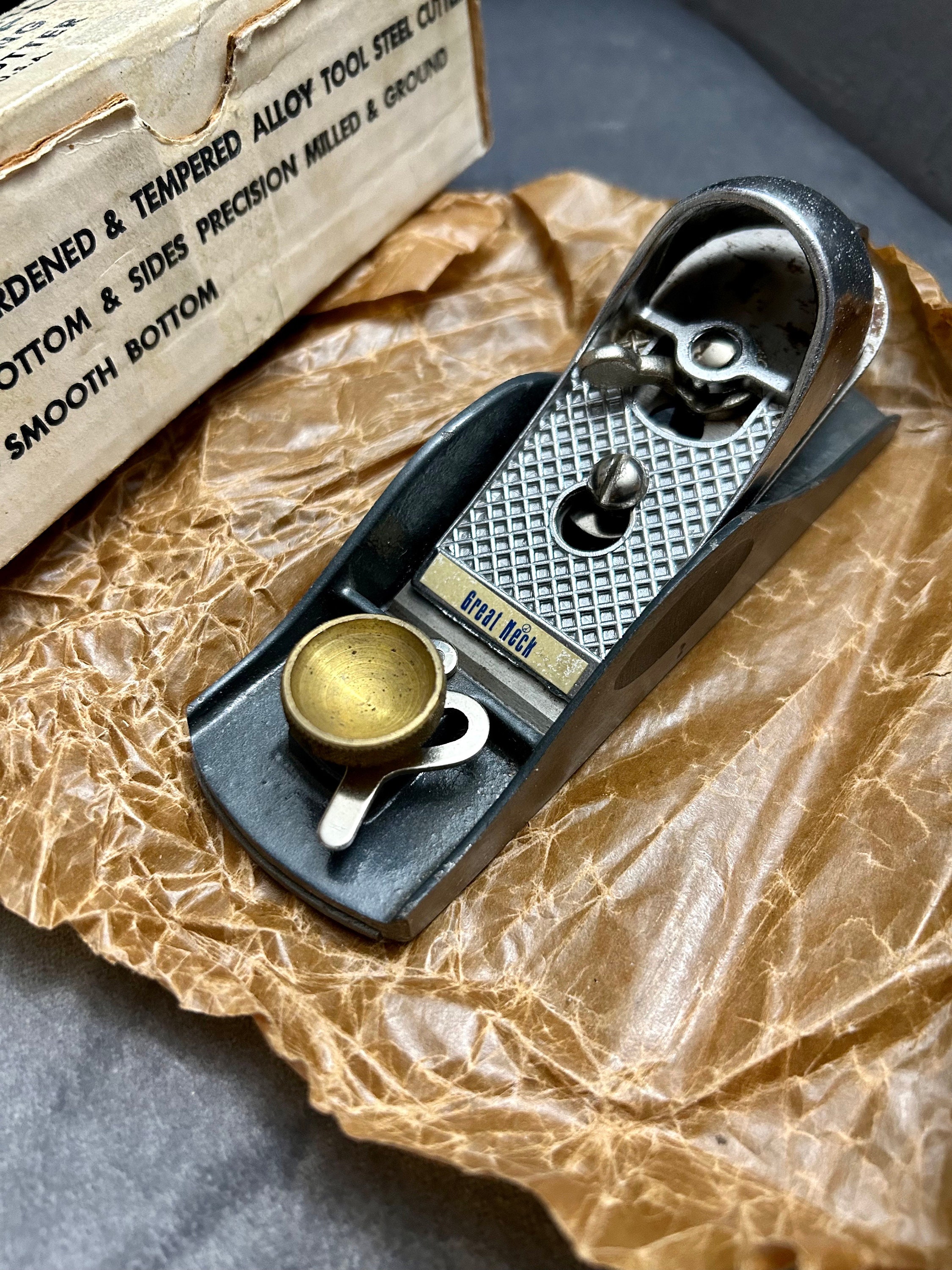 MADE in USA. Vintage GREAT Neck Block Plane 6". Small Size. 1 5/8 ...