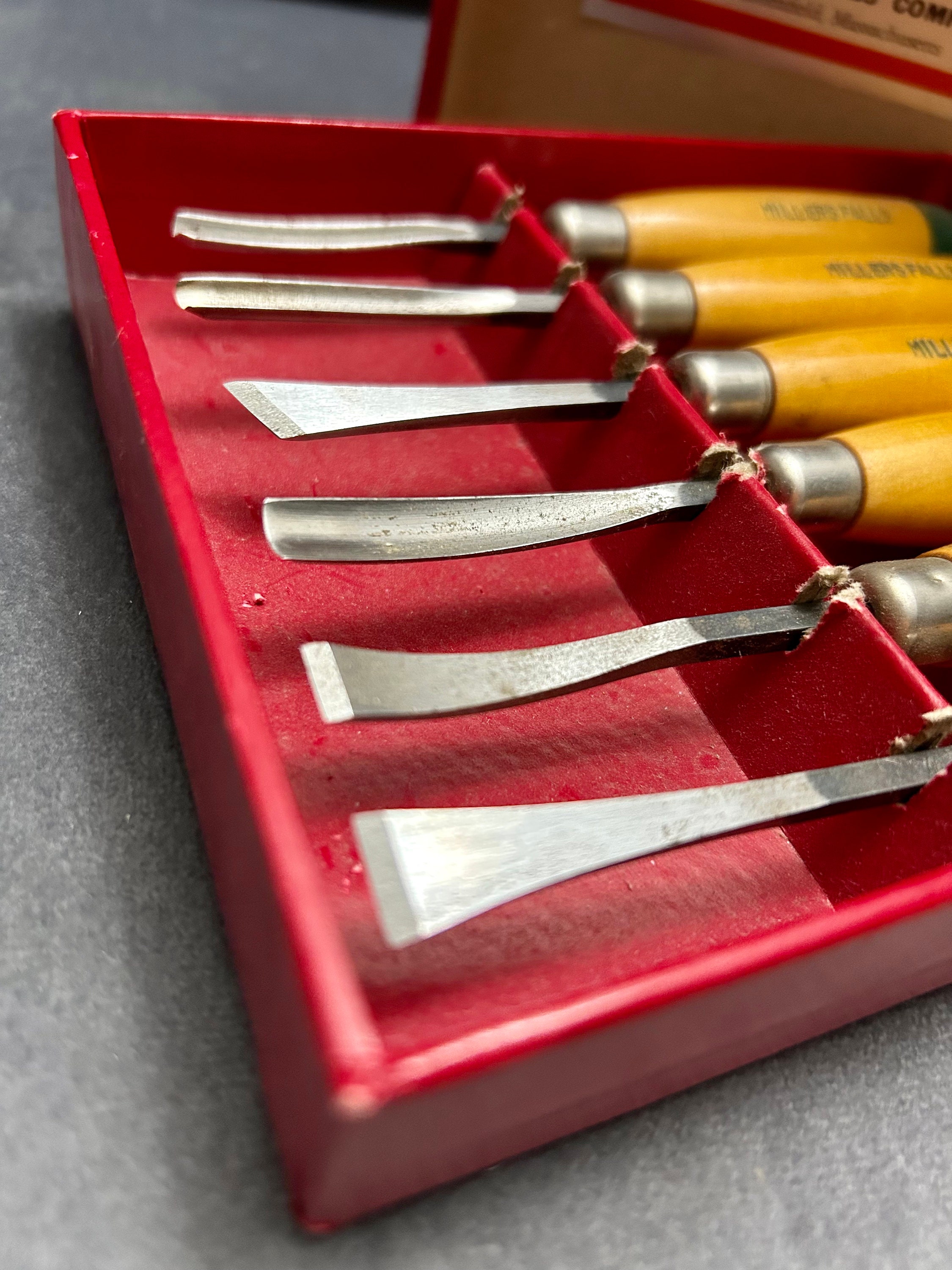 MADE in USA. Vintage MILLERS Falls Carving Tool Set No: 106. 6 ...