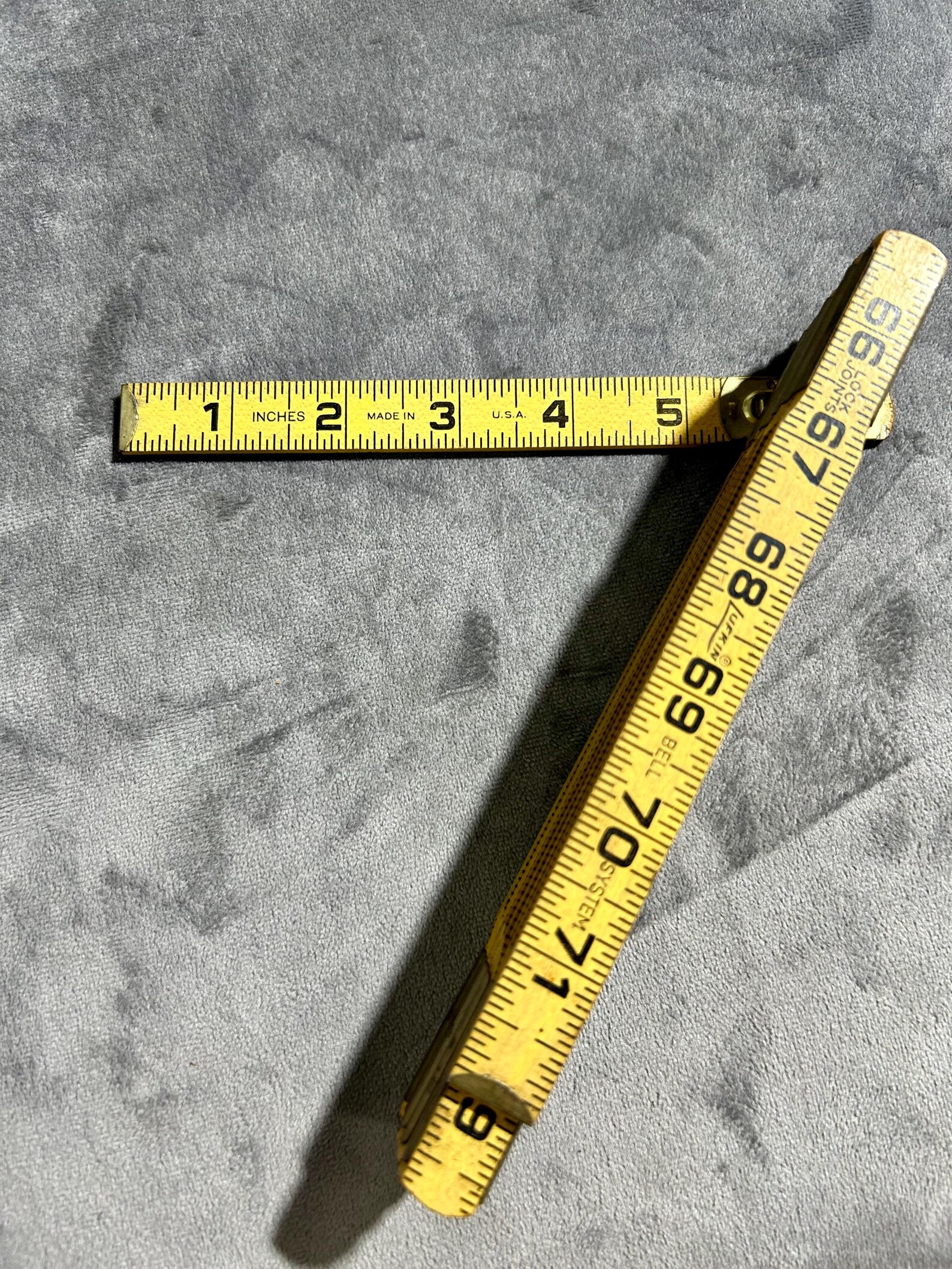 MADE in USA. Vintage LUFKIN 72" Wood Extension Rule. Lock Joints. Bell ...
