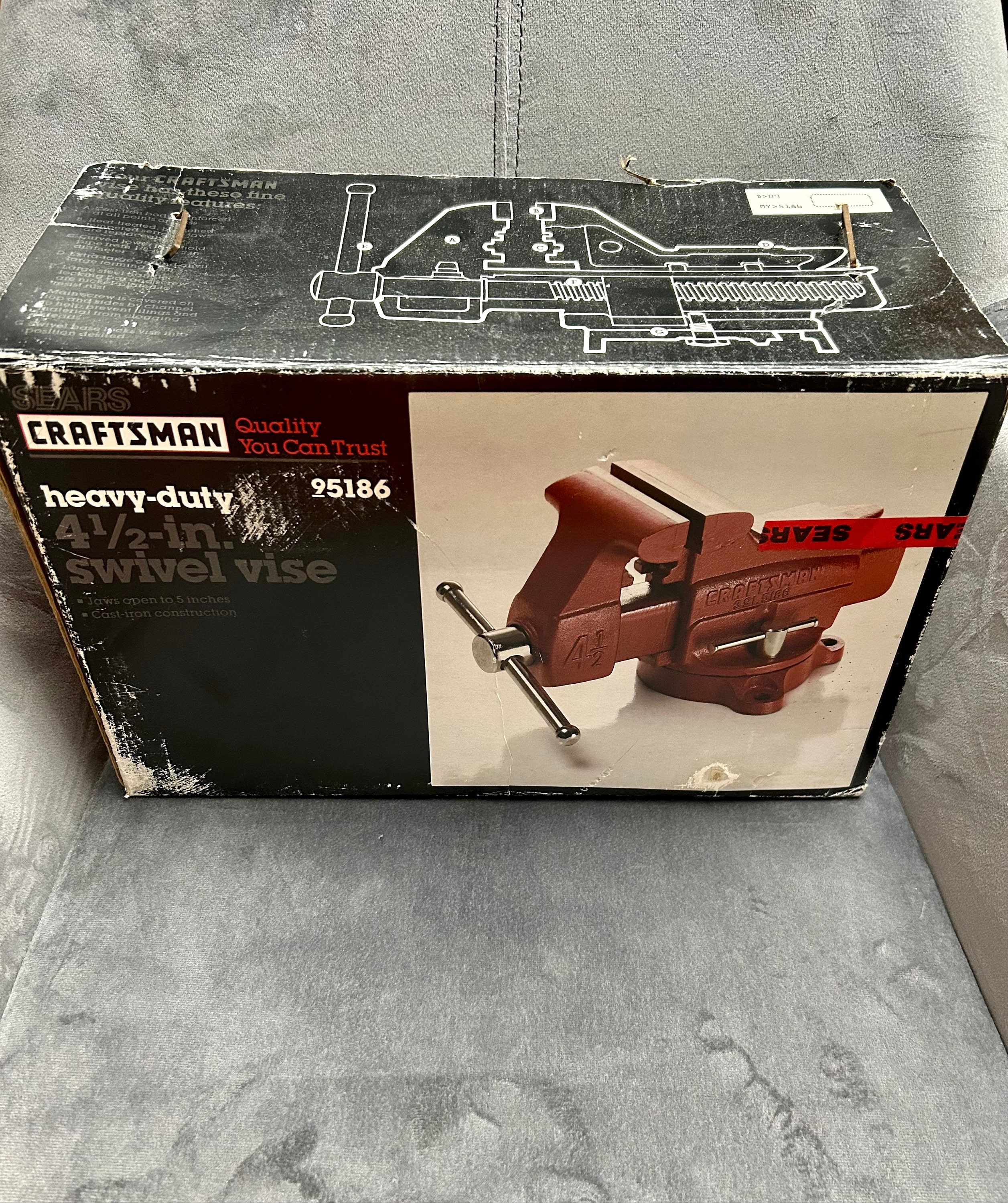 MADE in USA. Vintage CRAFTSMAN Heavy Duty 4 1/2" Swivel Vise in ...