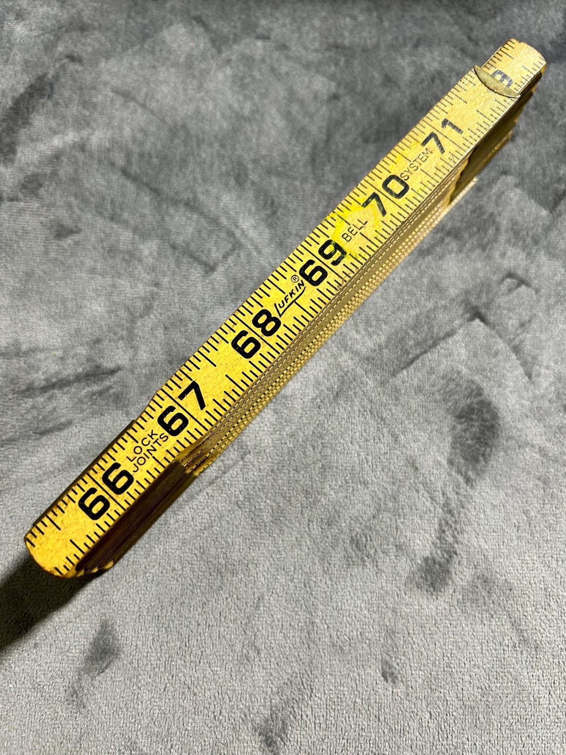 MADE in USA. Vintage LUFKIN 72" Wood Extension Rule. Lock Joints. Bell ...