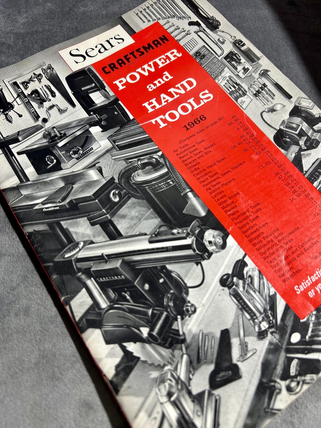 Book SEARS CRAFTSMAN. “power and Hand Tools”. Catalog From 1966 ...