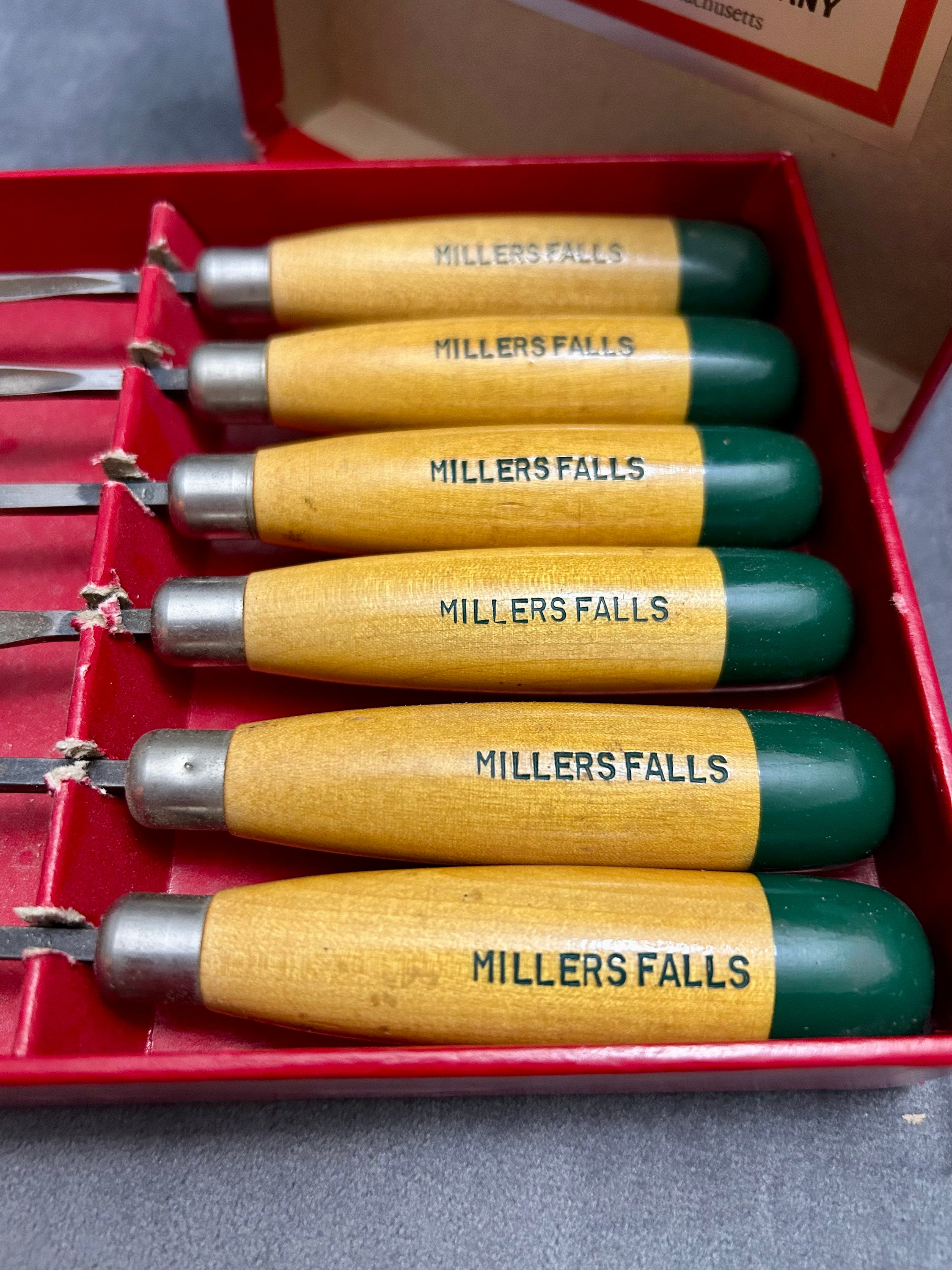 MADE in USA. Vintage MILLERS Falls Carving Tool Set No: 106. 6 ...