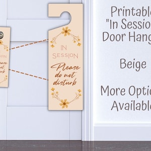 Printable in Session Sign for Therapist or Counselor, in Session Door ...